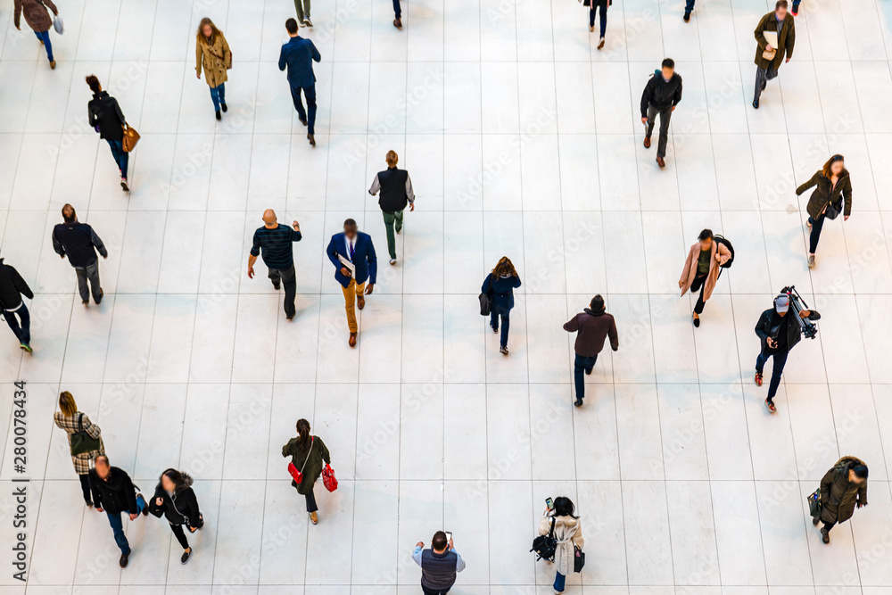 Walking People Top View