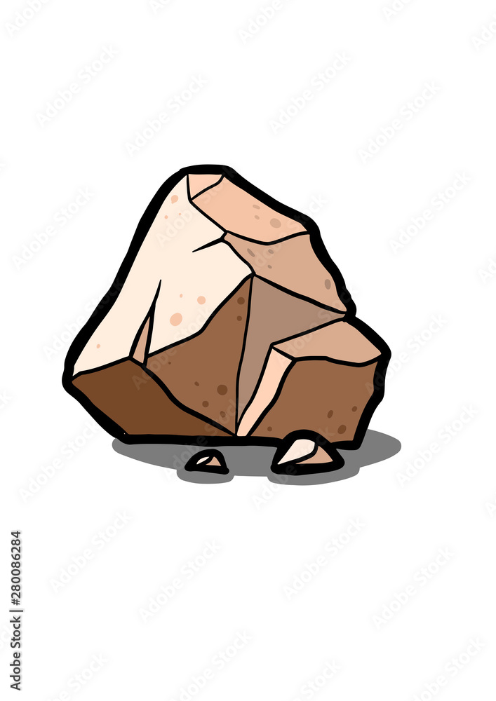 rocks cartoon vector and illustration, hand drawn style, isolated on ...