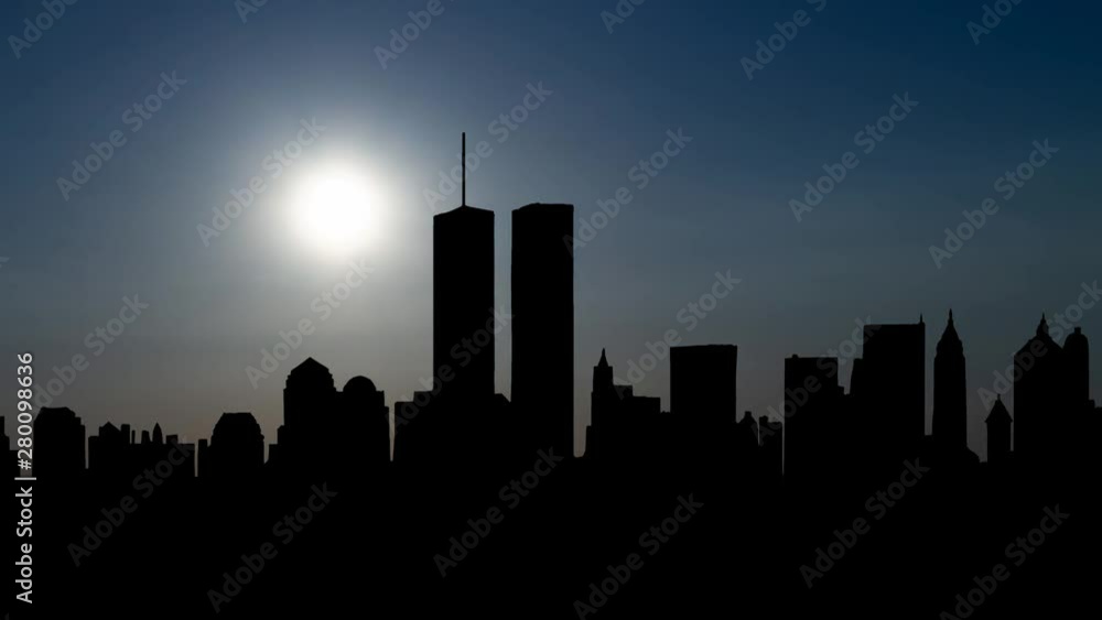 Original World Trade Center with the Iconic Twin Towers, Time Lapse at ...
