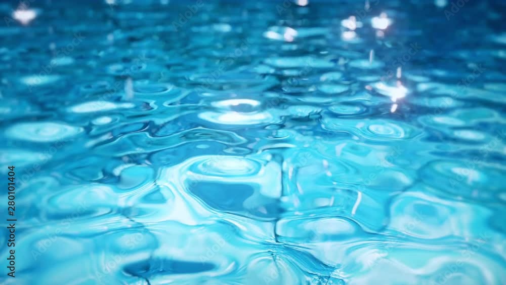 Pure blue water in the pool with light reflections Stock Video | Adobe ...
