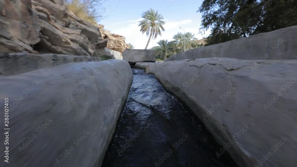 Wideo Stock: Nizwa, Sultanate of Oman, Middle East. Aflaj Irrigation ...