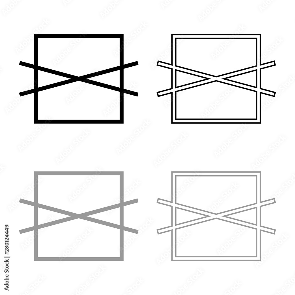 Not drying Clothes care symbols Washing concept Laundry sign icon ...