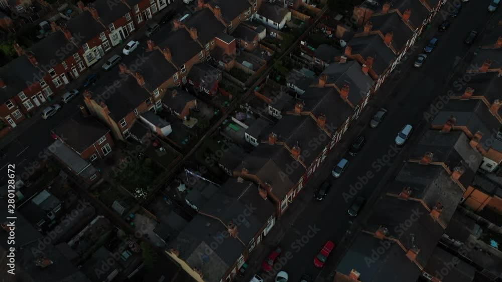 Vidéo Stock Ariel Drone Footage Of British Council Estate. Nottingham ...