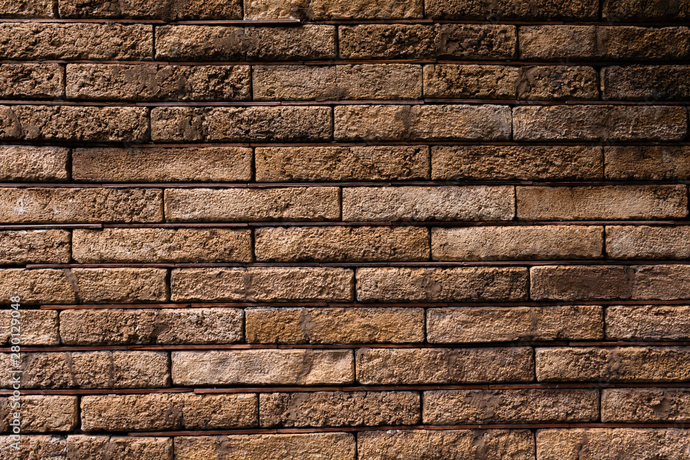 Pared vintage de ladrillos color cafe con textura Stock Photo | Adobe Stock