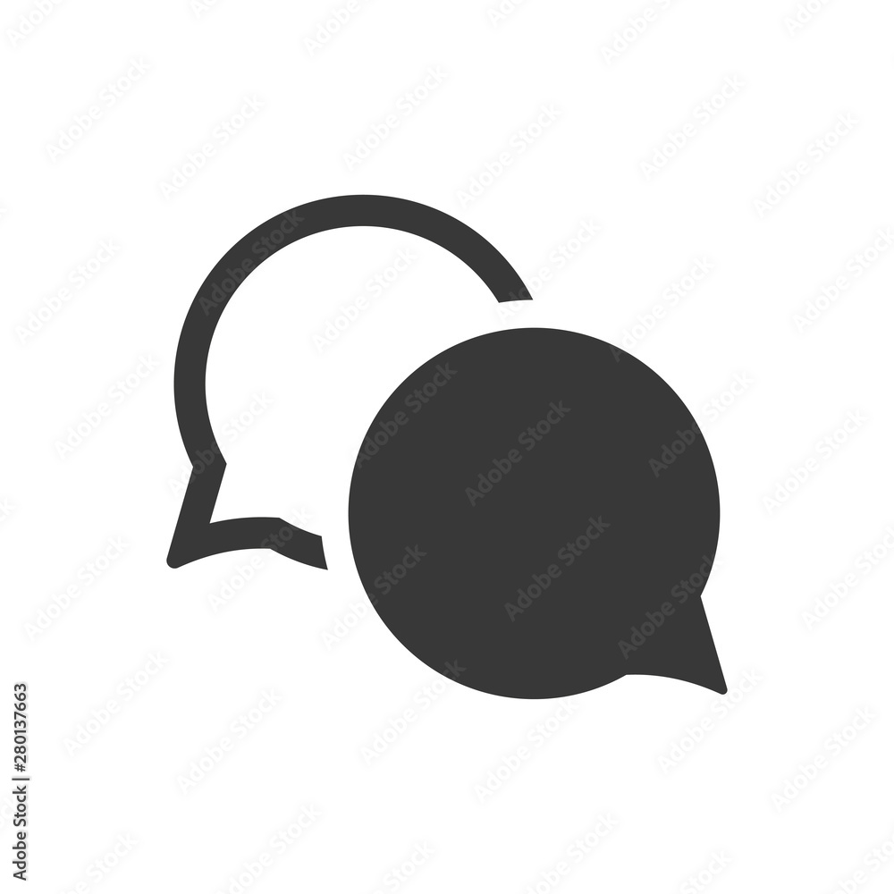 Simple conversation icon Stock Vector | Adobe Stock