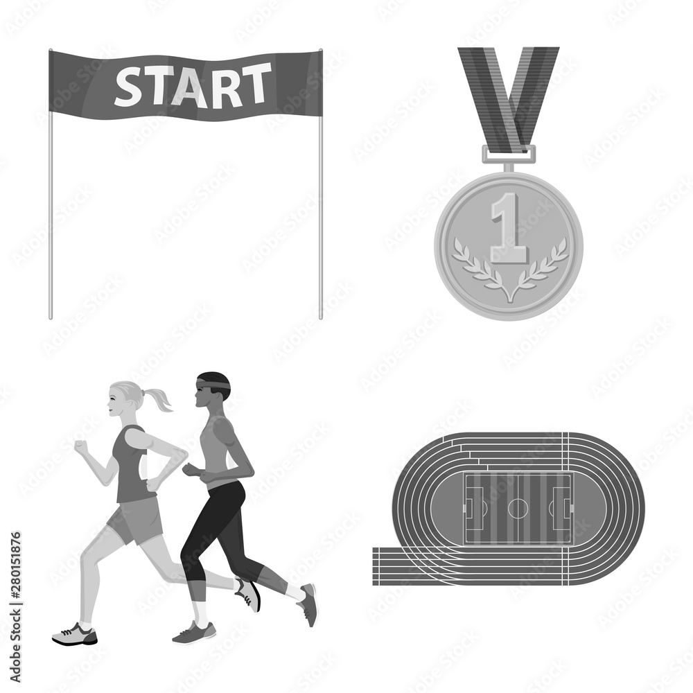 Vector design of success and marathon icon. Collection of success and ...