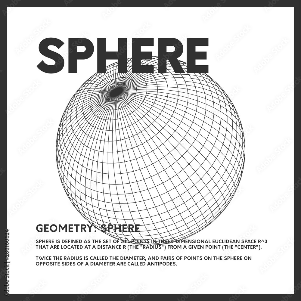 Isolated geometrical low poly sphere render. Vector monochrome ...