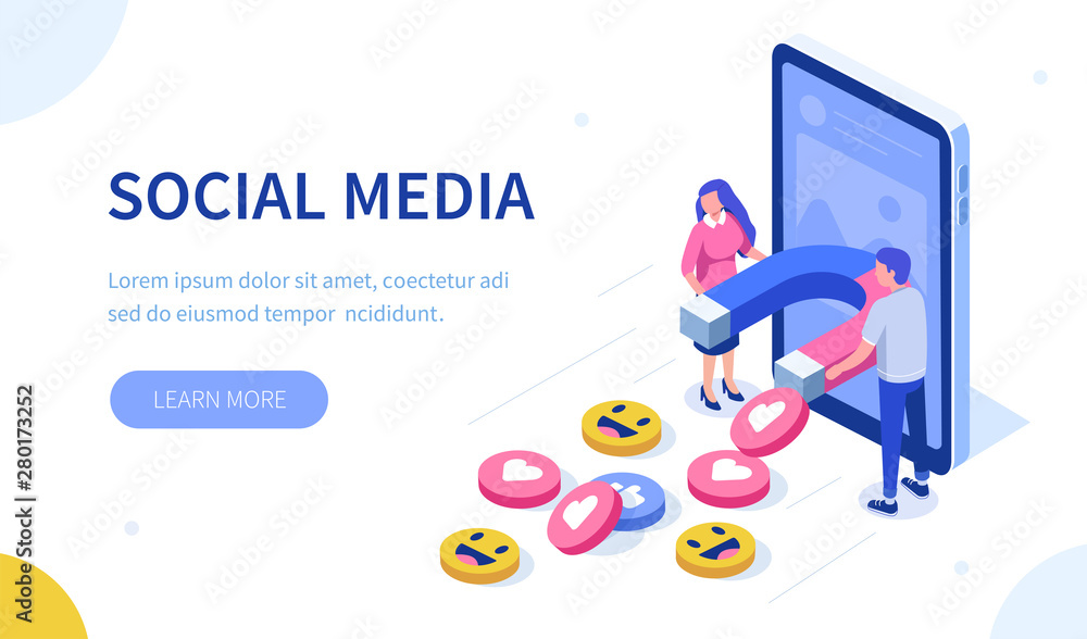 social media marketing Stock Vector | Adobe Stock