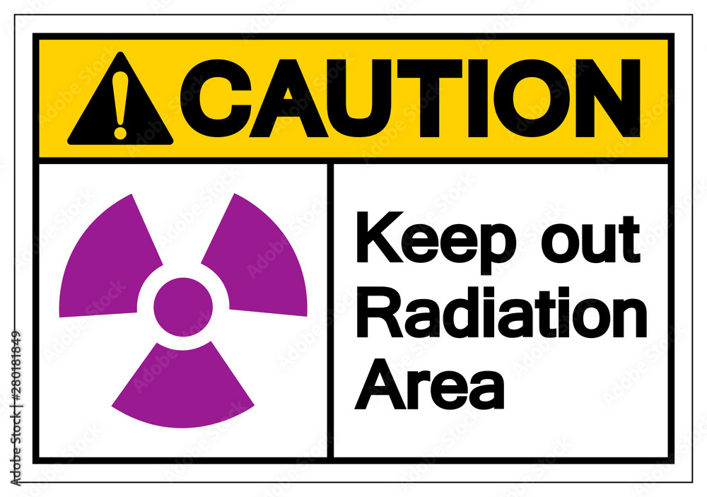 Caution Keep Out Radiation Area Symbol Sign,Vector Illustration ...