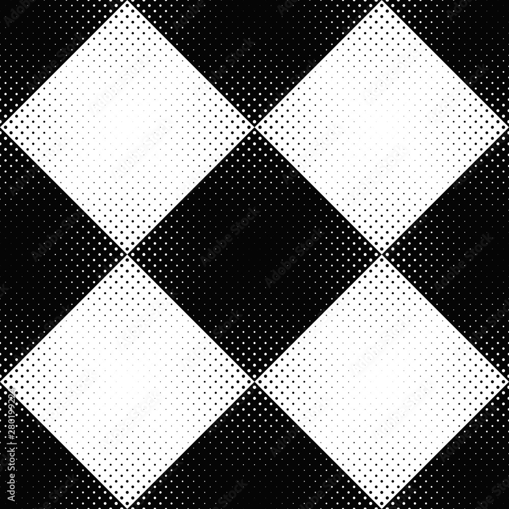 Seamless dot pattern background - black and white vector design Stock ...