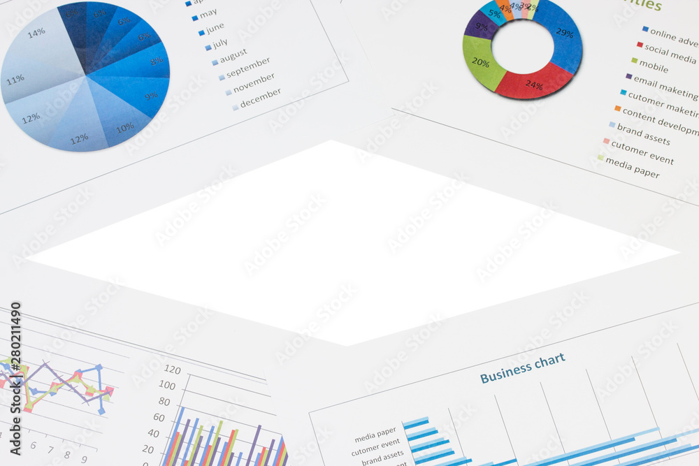 Graph chart and financial chart as a background - Business concept with ...