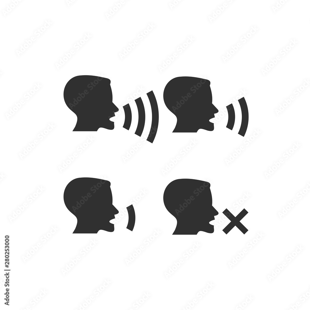 Voice recognition concept icon template color editable. Voice control ...