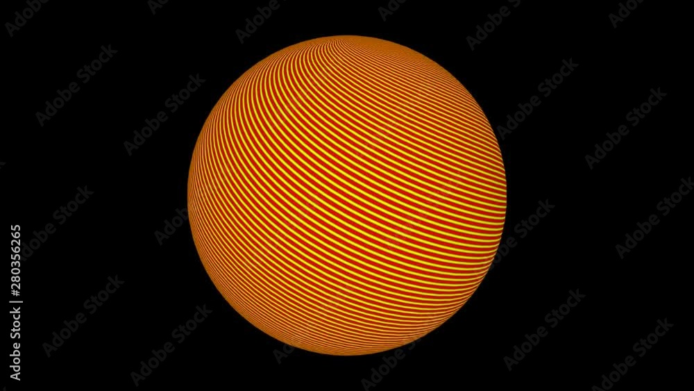 Motion background with rotating sphere with geometric shapes (full HD ...