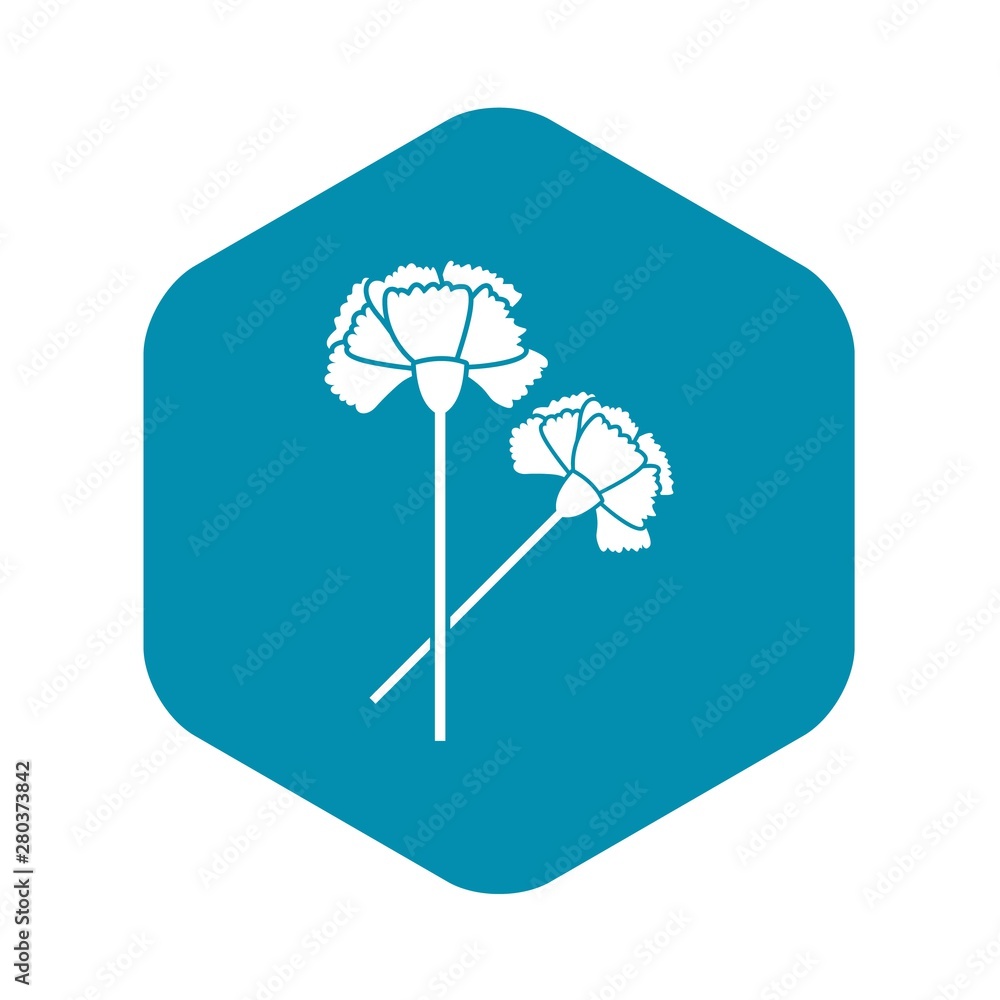 Carnation icon. Simple illustration of carnation vector icon for web ...