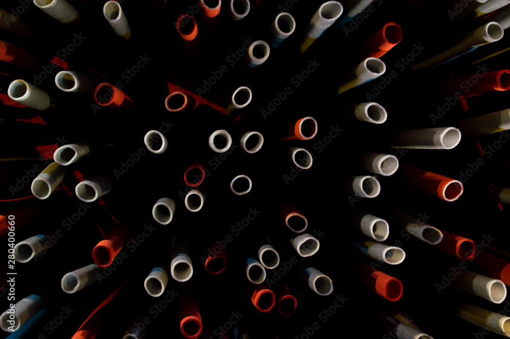Plastic tubes for design of an interior. A concept of recycling of ...