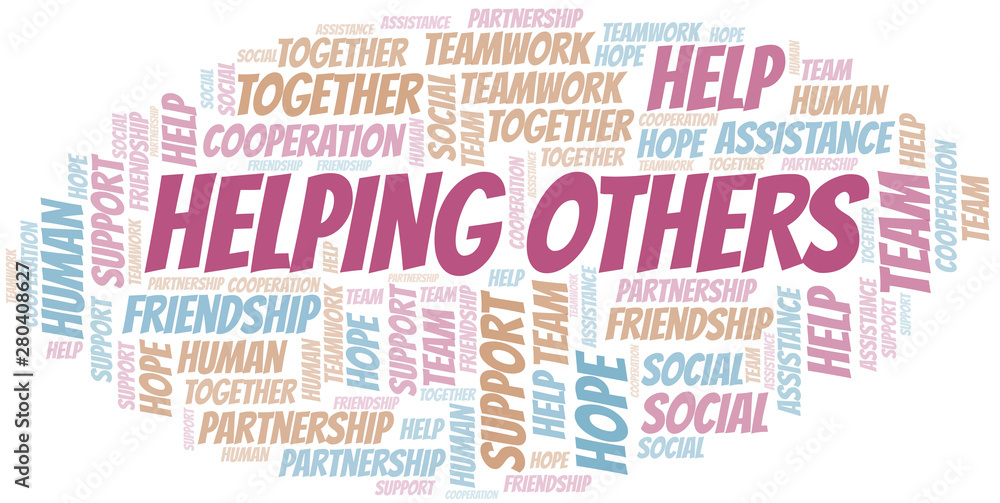 Helping Others word cloud. Vector made with text only. Stock Vector ...