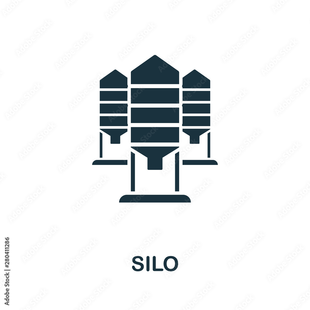 Silo vector icon symbol. Creative sign from farm icons collection ...