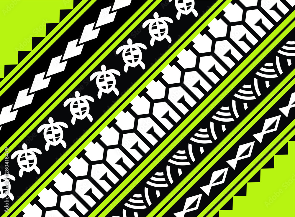 Polynesian background vector, Samoan wallpaper Stock Vector | Adobe Stock