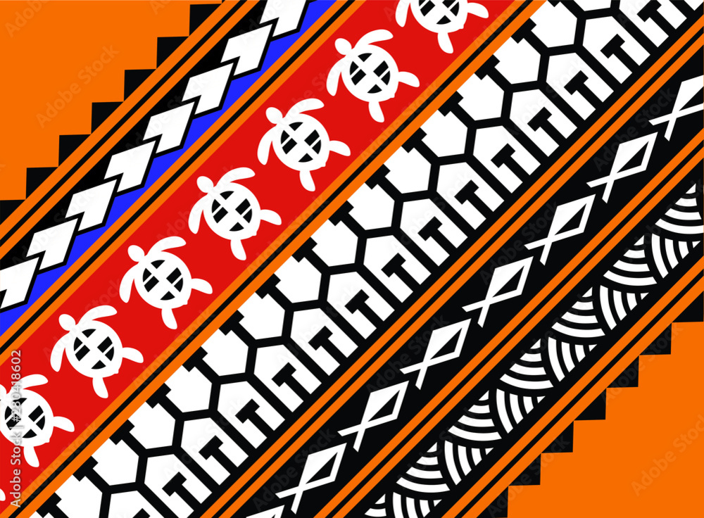 Polynesian background vector, Samoan wallpaper Stock Vector | Adobe Stock