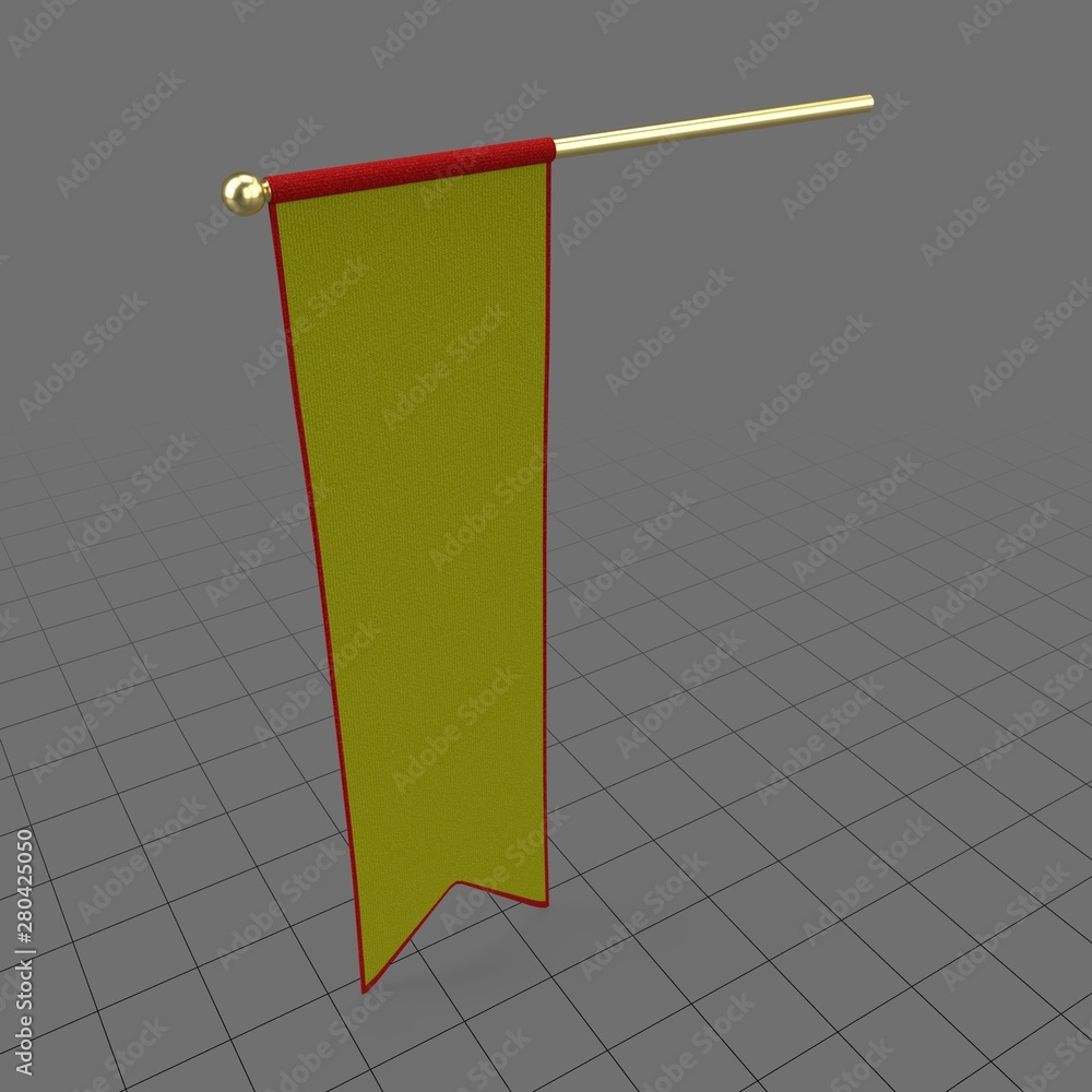 Long heraldic banner Stock 3D asset | Adobe Stock