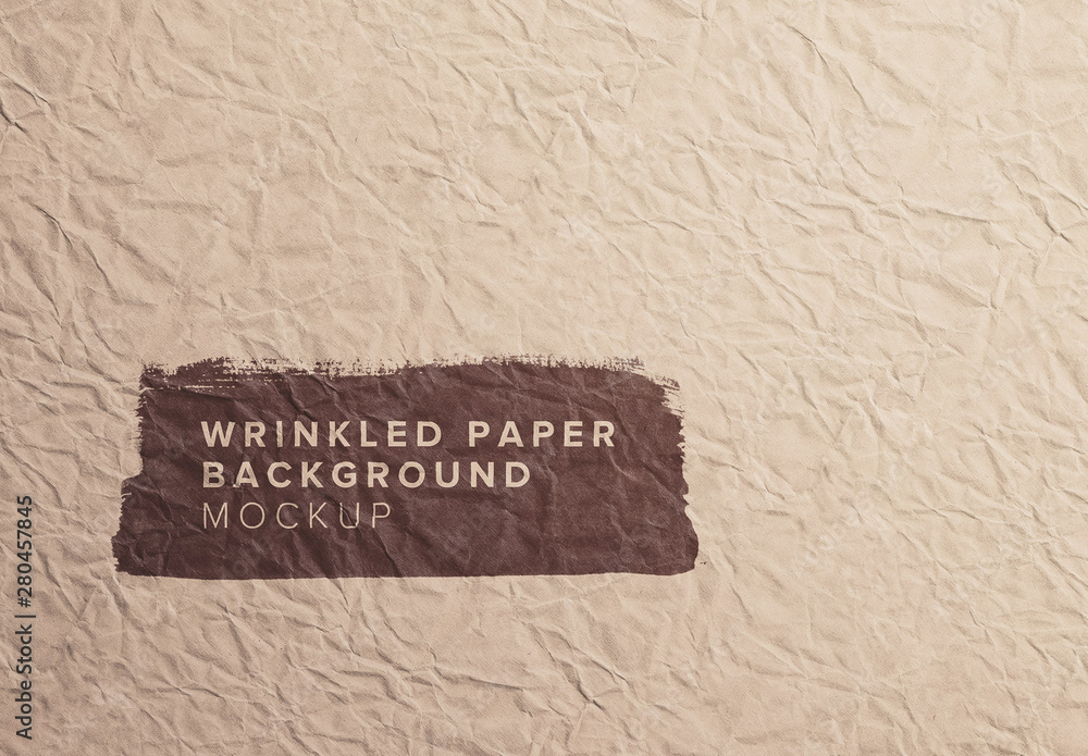 Wrinkled Paper Mockup Stock Template | Adobe Stock