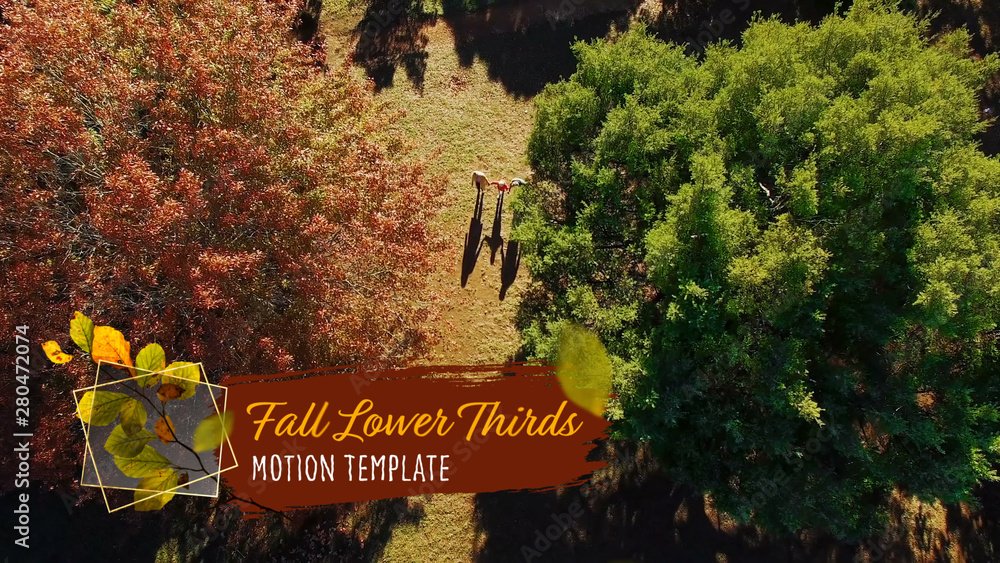 Fall Lower Thirds Stock Template | Adobe Stock