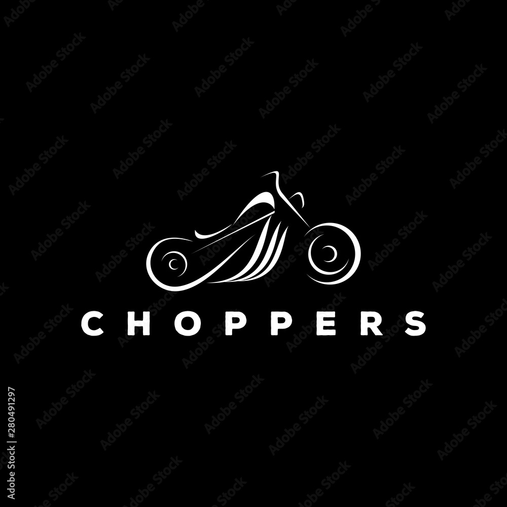 choppers logo concept black and white vector Stock Vector | Adobe Stock