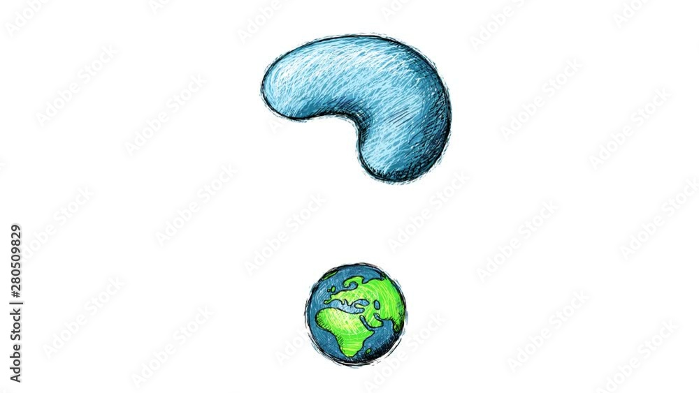 Question mark with Earth. Questions about the condition of our planet ...