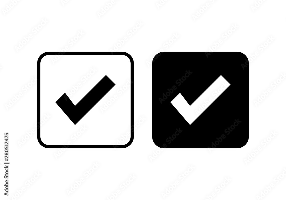 check icon vector. check mark icon. check list button icon Stock Vector ...
