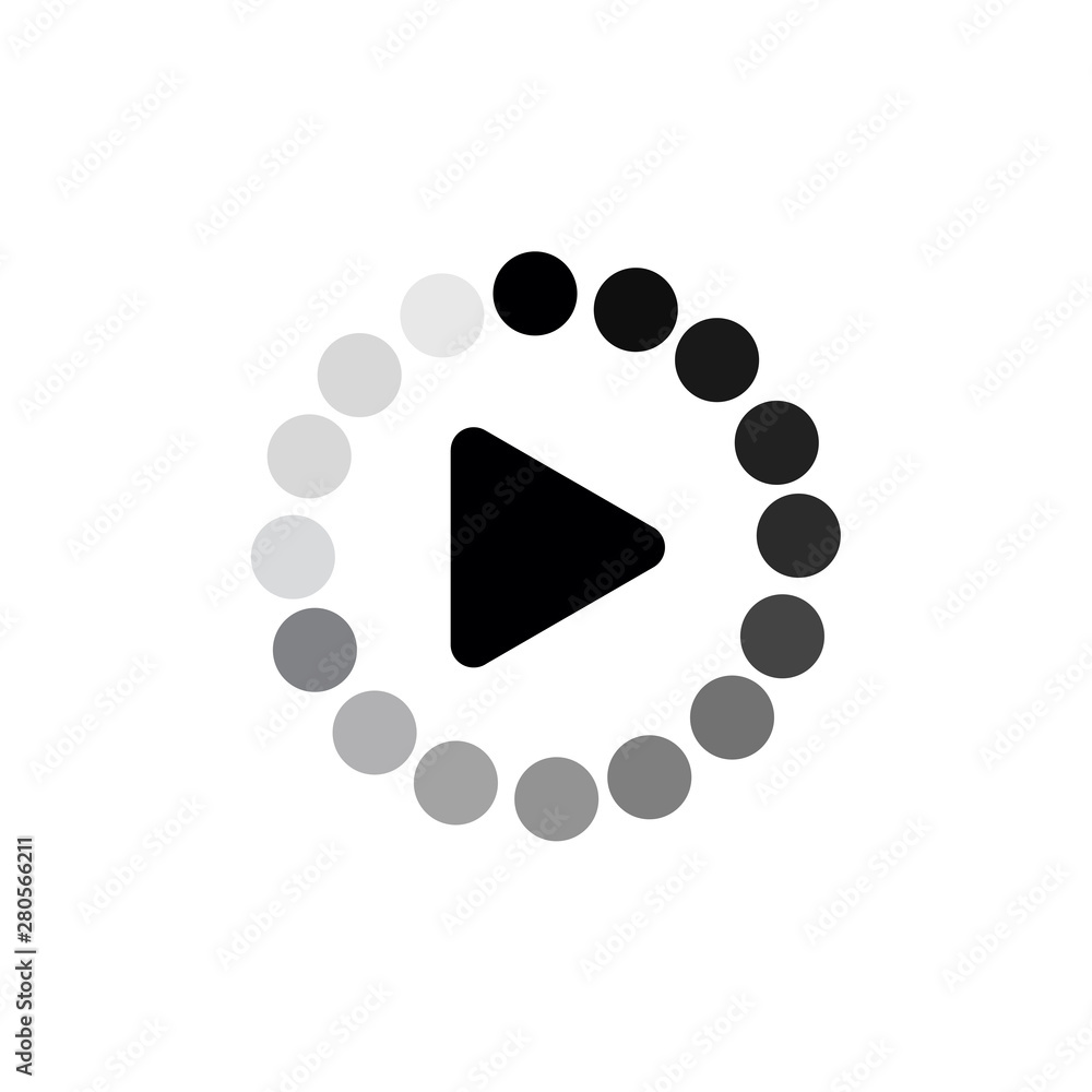 Load icon template color editable. Loading symbol vector sign isolated ...