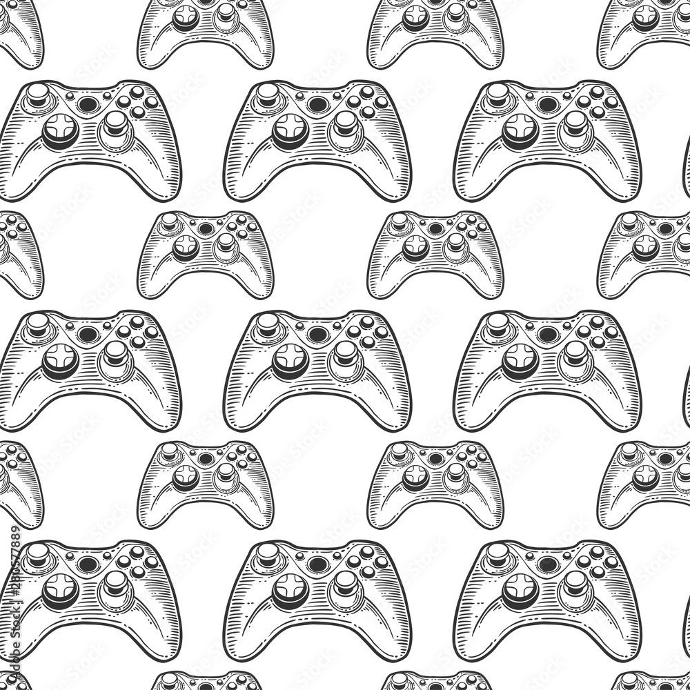 Gamepad. Vector concept in doodle and sketch style. Hand drawn ...