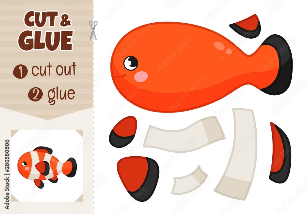 Education paper game for preshool children. Vector illustration of ...