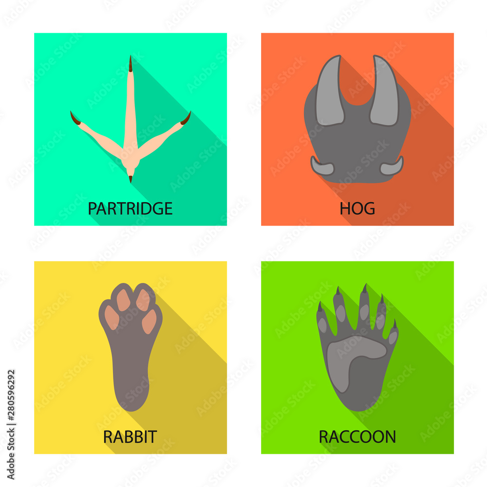 Vector design of step and walk logo. Set of step and fauna stock symbol ...