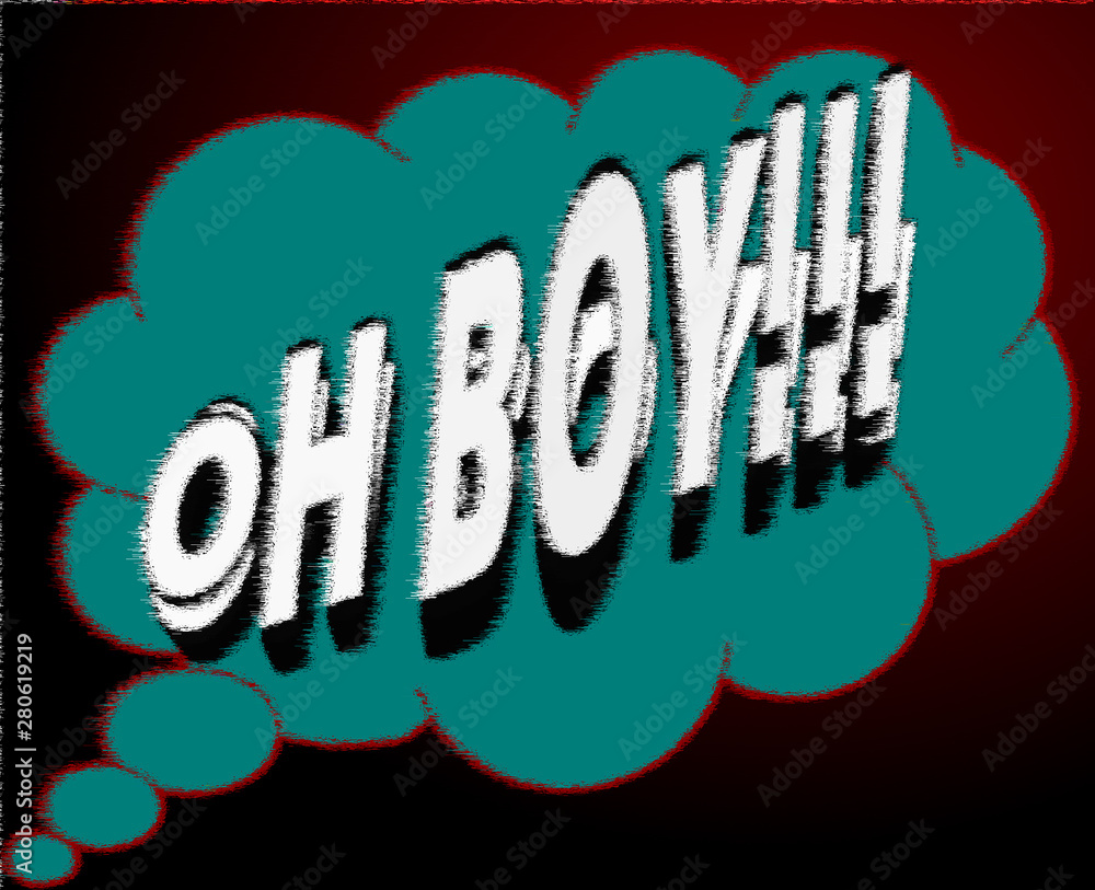 cartoon OH BOY illustration Stock Illustration | Adobe Stock