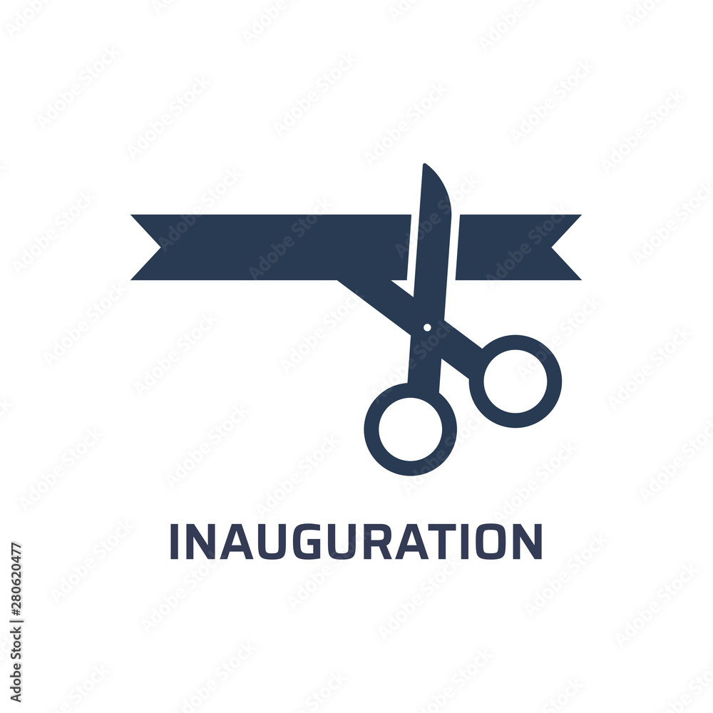 Inauguration icon. Trendy modern flat vector inauguration icon on white ...