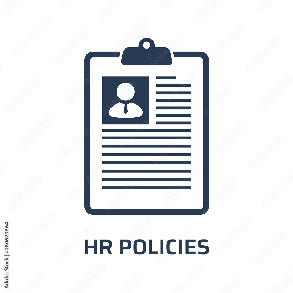 HR policies icon. Trendy modern flat vector hr policies icon on white ...