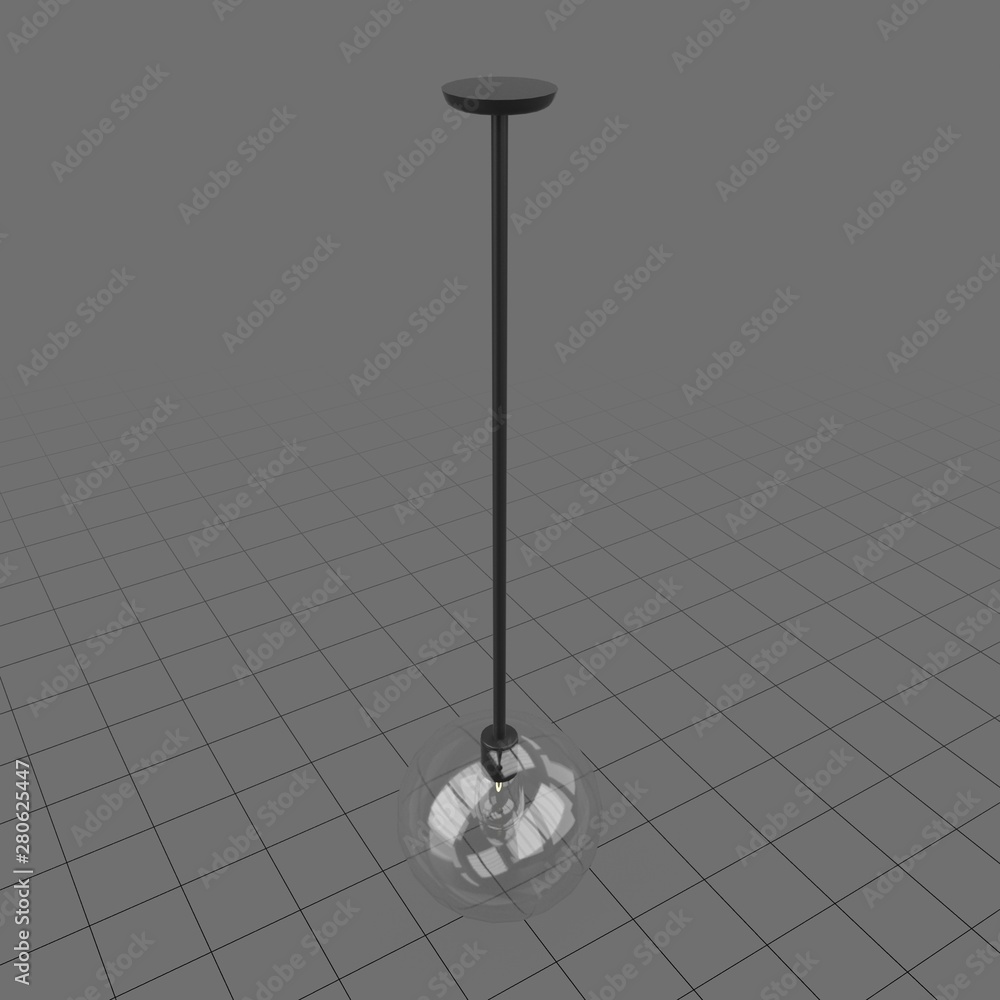 Modern round pendant light Stock 3D asset | Adobe Stock