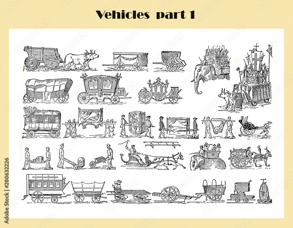 Vehicles and transport history from the antiquity: by hand, carriage ...