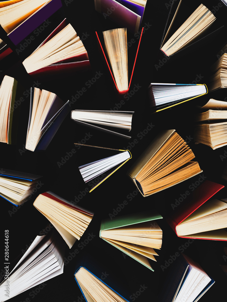 Books from above Stock Photo | Adobe Stock