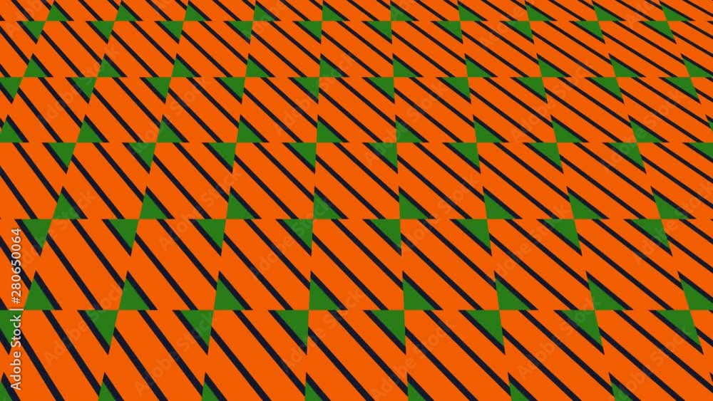 2D graphic video pattern that tilts up and moves, composed of designs ...