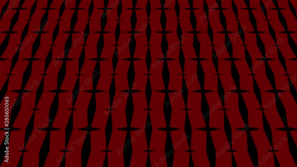 2D graphic video pattern that tilts up and moves, composed of designs ...