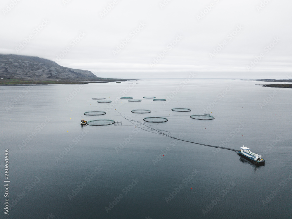 Fish farm in Iceland Stock Photo | Adobe Stock