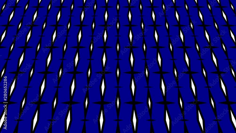 2D graphic video pattern that tilts up and moves, composed of designs ...