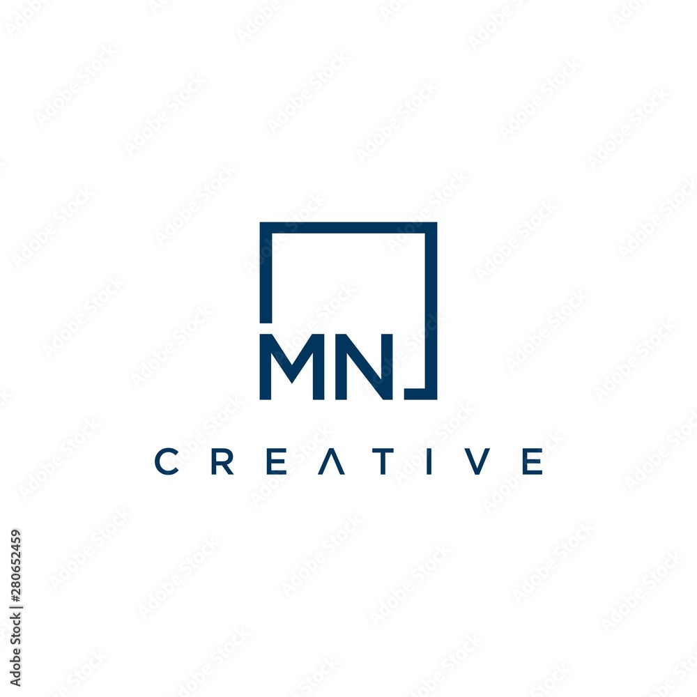 letter mn logo design Stock Vector | Adobe Stock