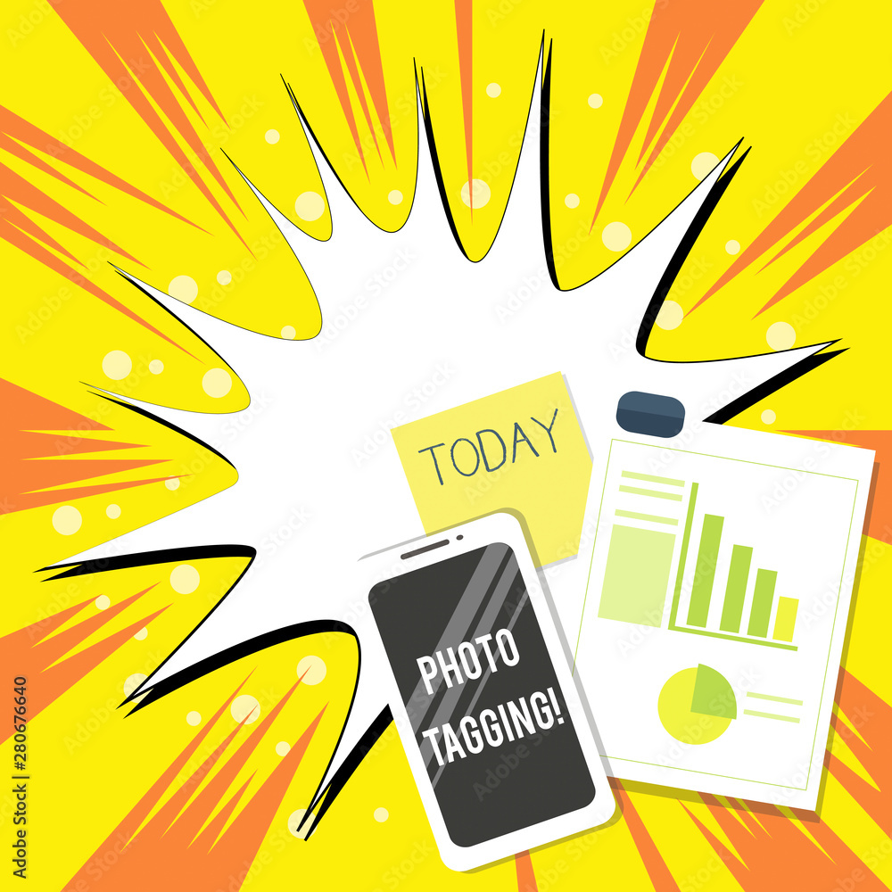 Text sign showing Photo Tagging. Business photo text identify someone ...