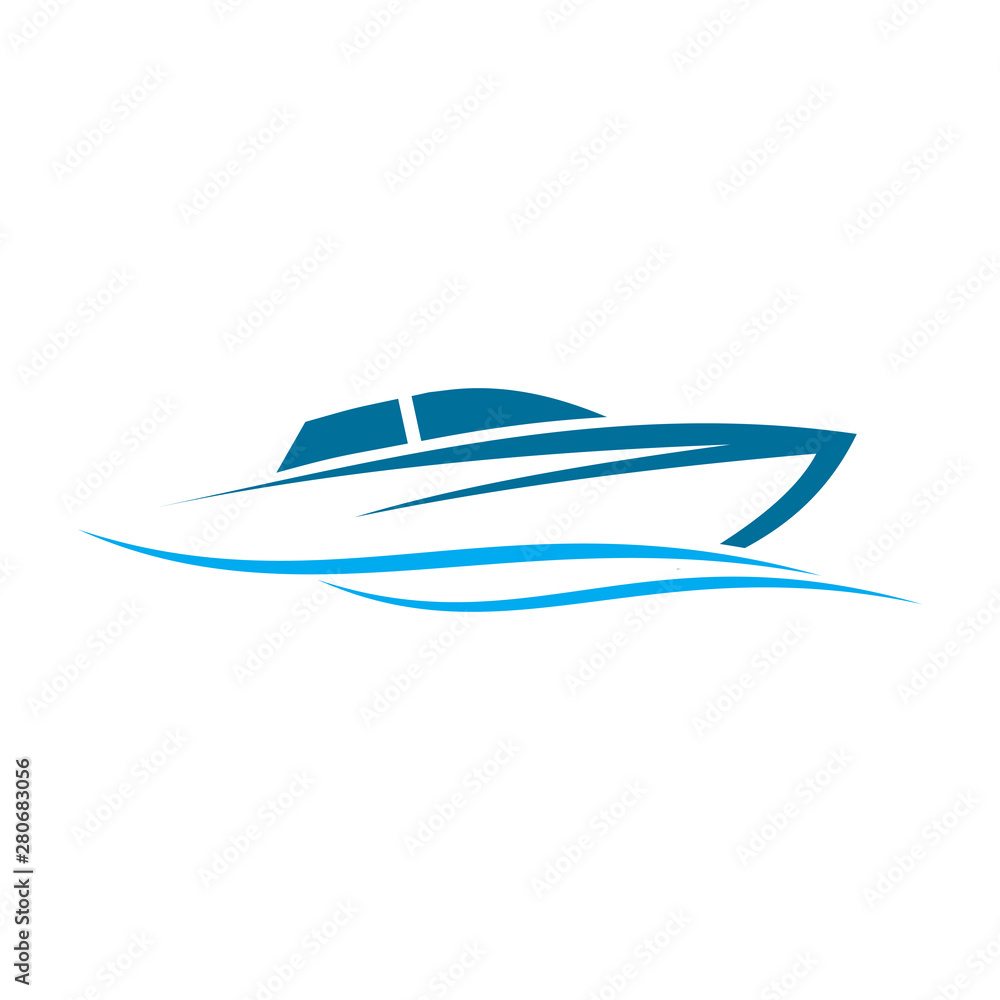 boat logo design Stock Vector | Adobe Stock