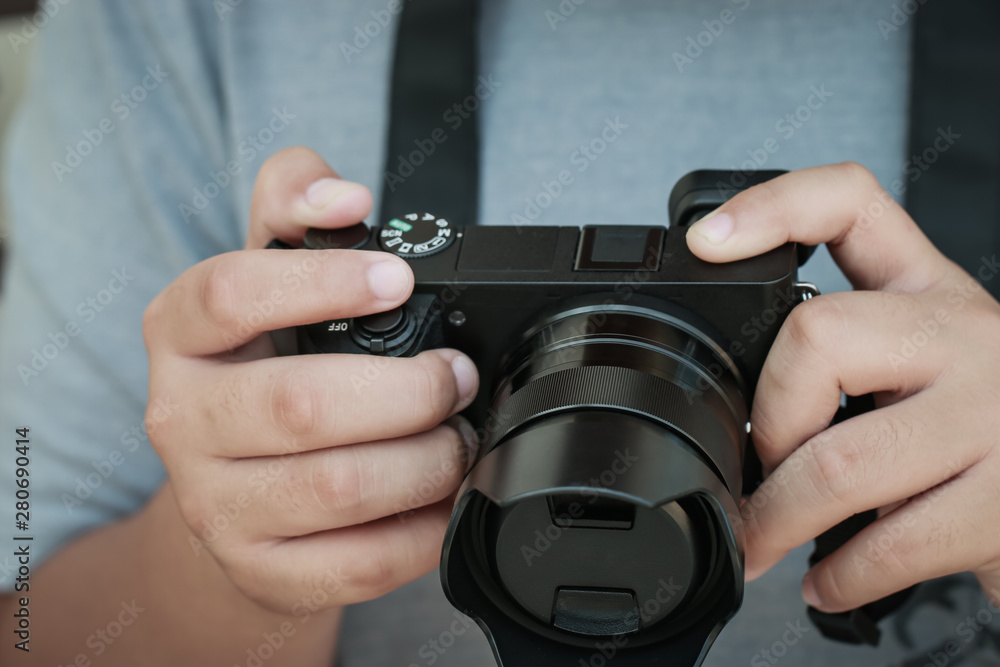 Production movie video concept : Professional teenage videographer or ...