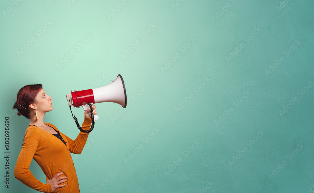 Person With Loudspeaker