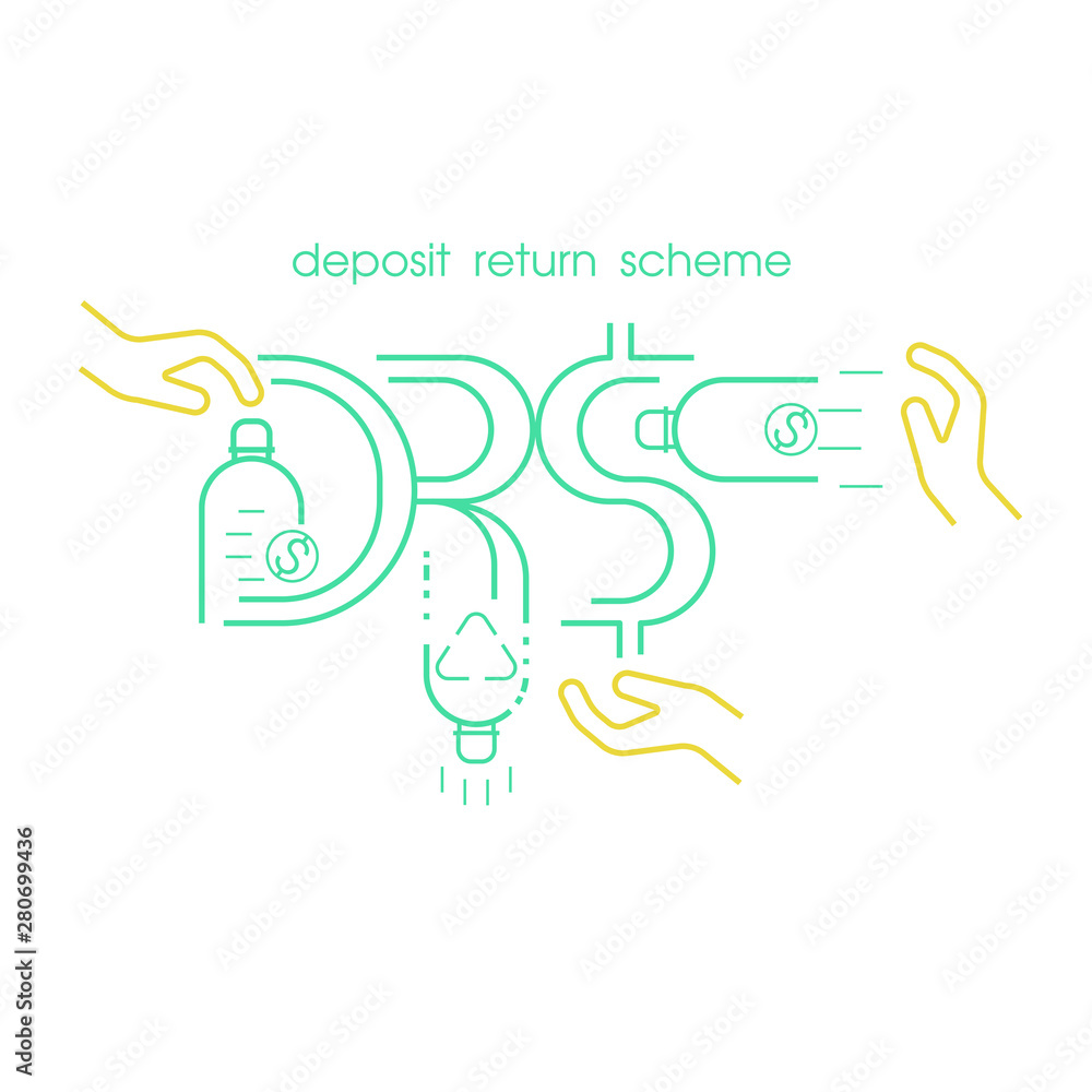 Stockvector Refund is given when returning single-use plastic bottle to ...