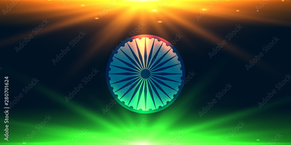 indian flag made with lights background Stock Vector | Adobe Stock